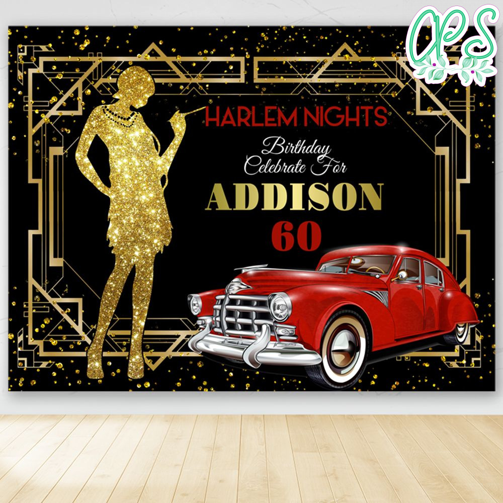 Printable Harlem night Birthday Backdrop Digital File DIY ...