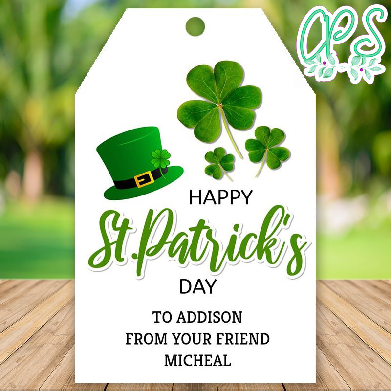 Editable Happy St. Patricks Day Printable Gift Tags DIY | Partyinvitedesign