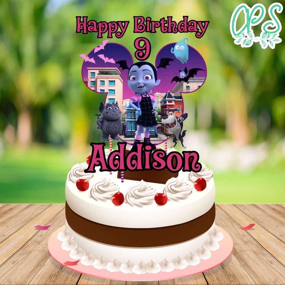 Vampirina Birthday Cake Topper Template Printable DIY | CustomPartyShirts