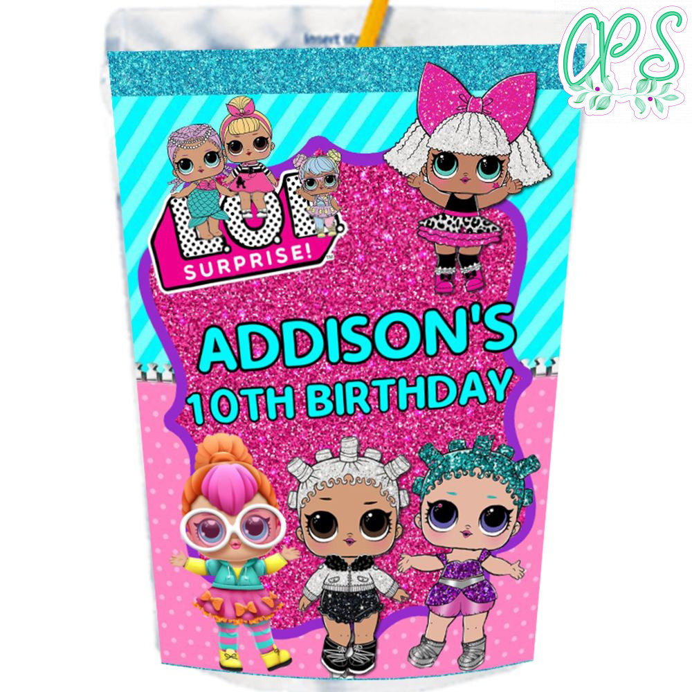 Lol Surprise Dolls Capri Sun Birthday Labels Digital File ...