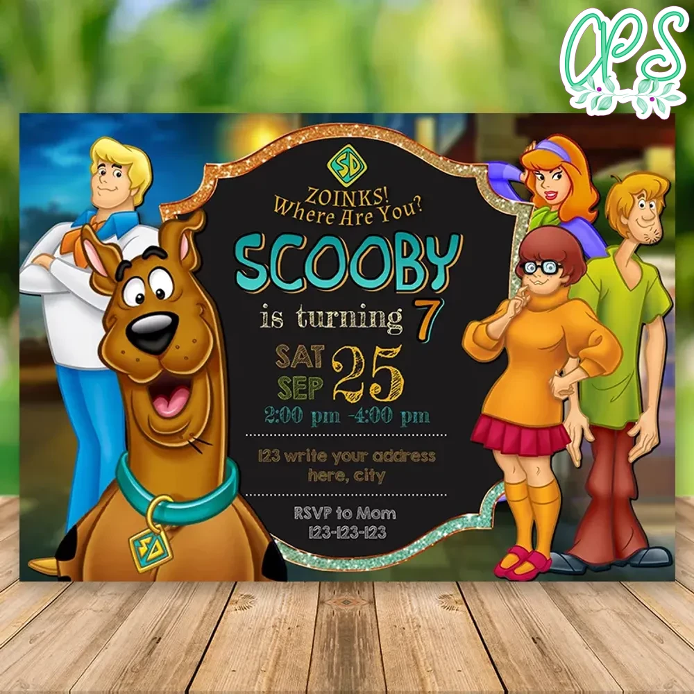 Editable Scooby Doo Birthday Party Invitation | CustomPartyShirts