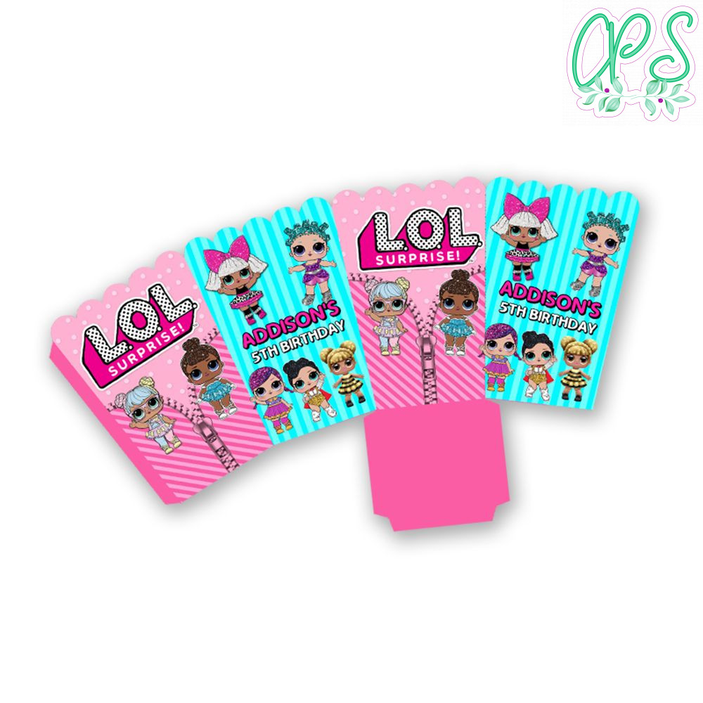 Lol surprise popcorn bag Template to Print at Home DIY | CustomPartyShirts