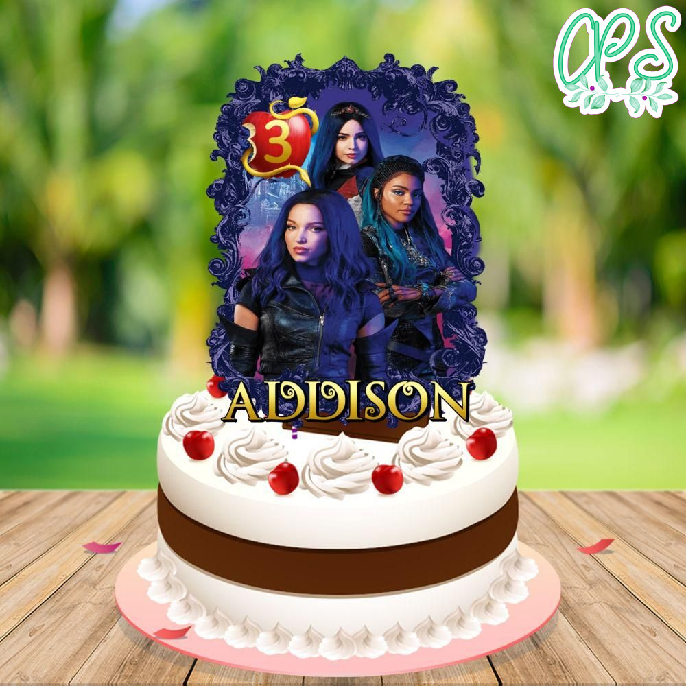 Printable Descendants 3 Birthday Cake Topper Template DIY ...
