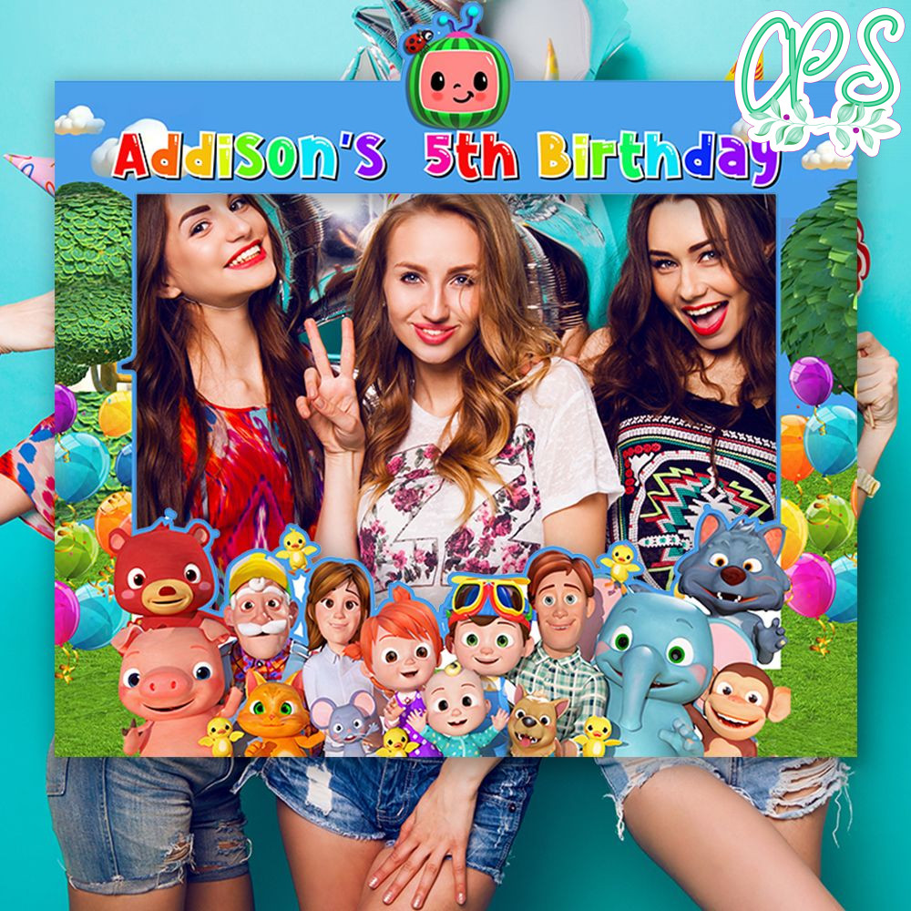 Cocomelon Party Photo Booth Frame Digital File Printable DIY ...
