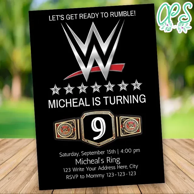 Wwe Wrestling Ticket Invitations Wwe Birthday Ticket Invitation Etsy