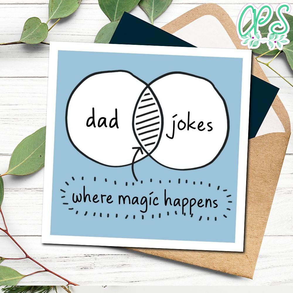 Funny Father's Day Dad Jokes Card to Print at Home DIY | CustomPartyShirts