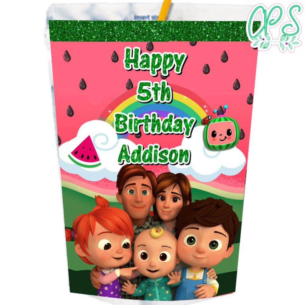 Cocomelon Capri Sun Labels Digital File Printable | CustomPartyShirts