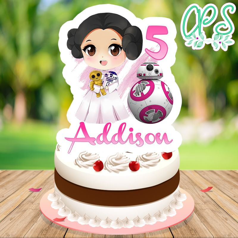 Princess Leia Cake Topper Template Printable DIY | CustomPartyShirts