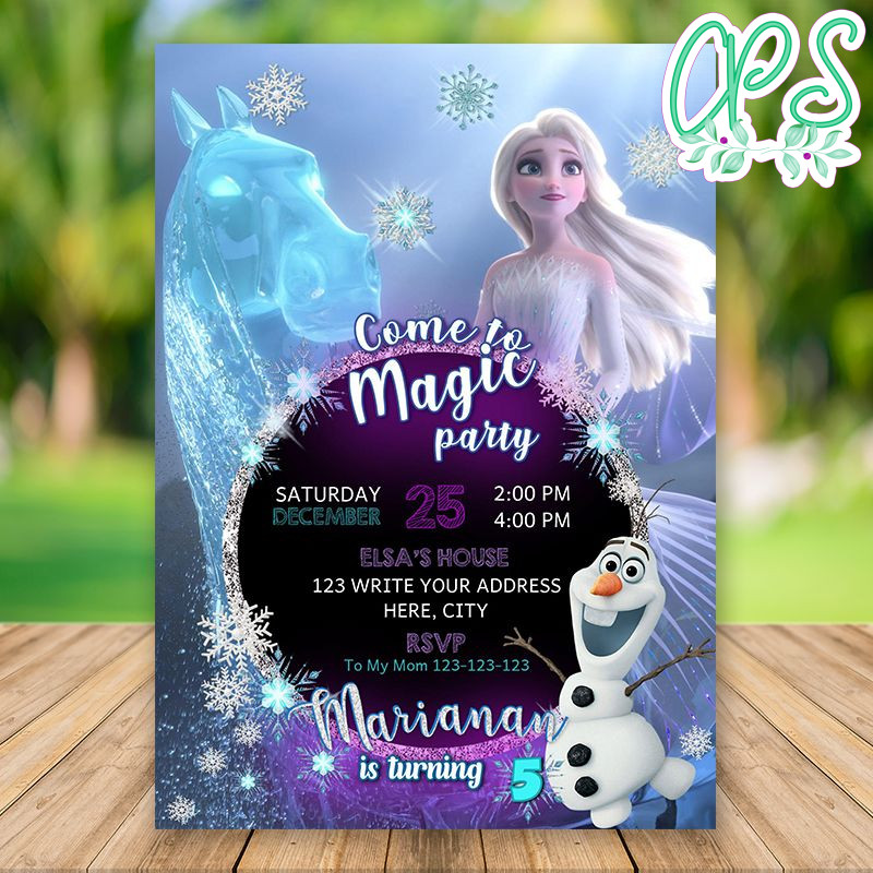 Editable Frozen 2 Elsa Birthday Invitation Instant Download ...