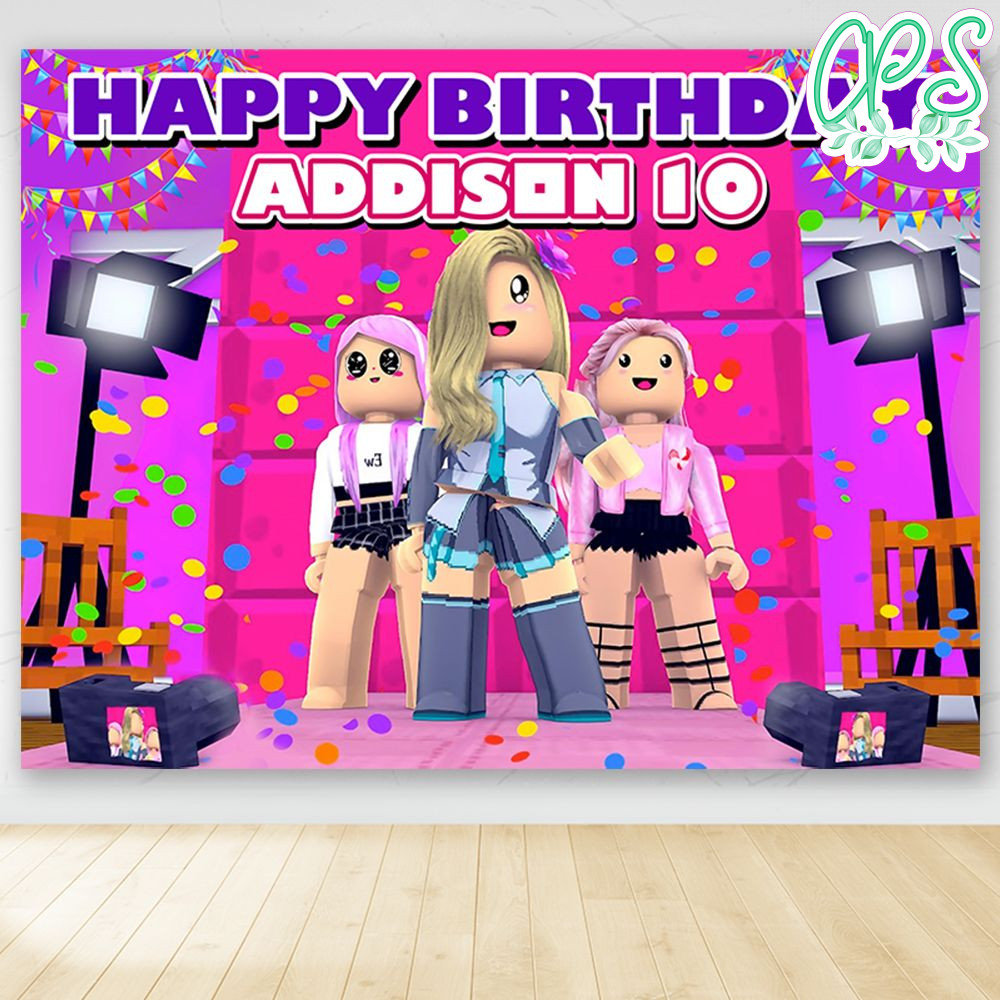 Printable Girl Roblox Backdrop Digital File Template DIY ...