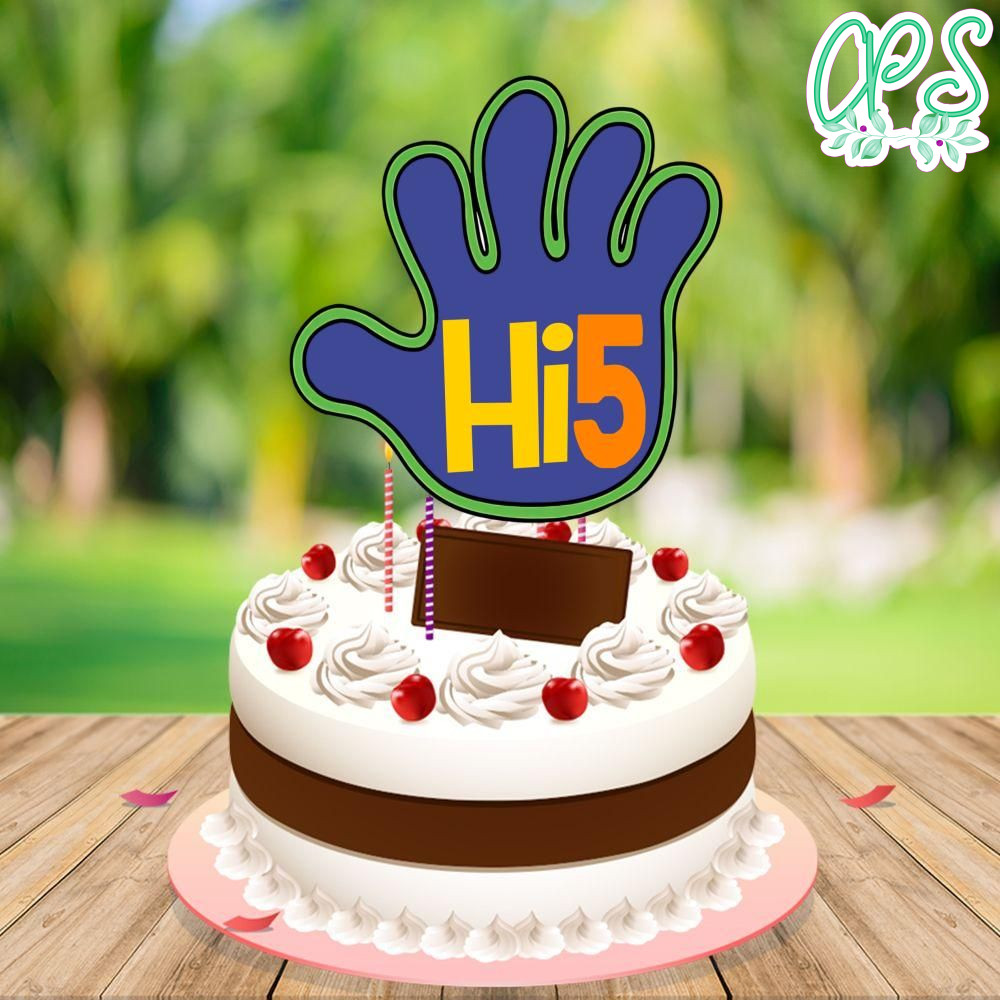 High Five Birthday Cake Topper Digital File Printable DIY ...