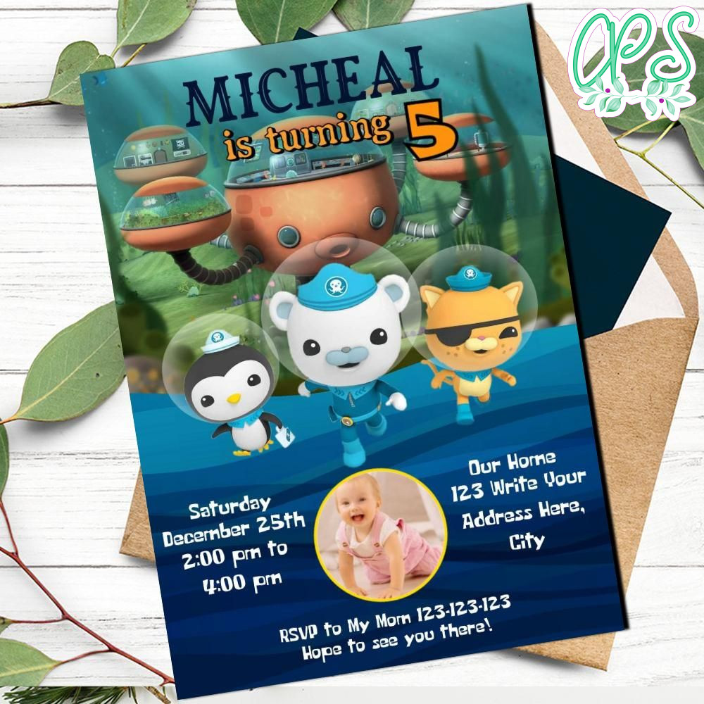 Editable Octonauts Party Invitation With Photo Instant Download ...