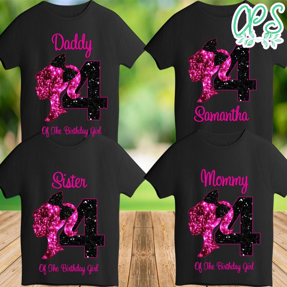 Barbie Family Matching Birthday Shirt PNG Files DIY | CustomPartyShirts