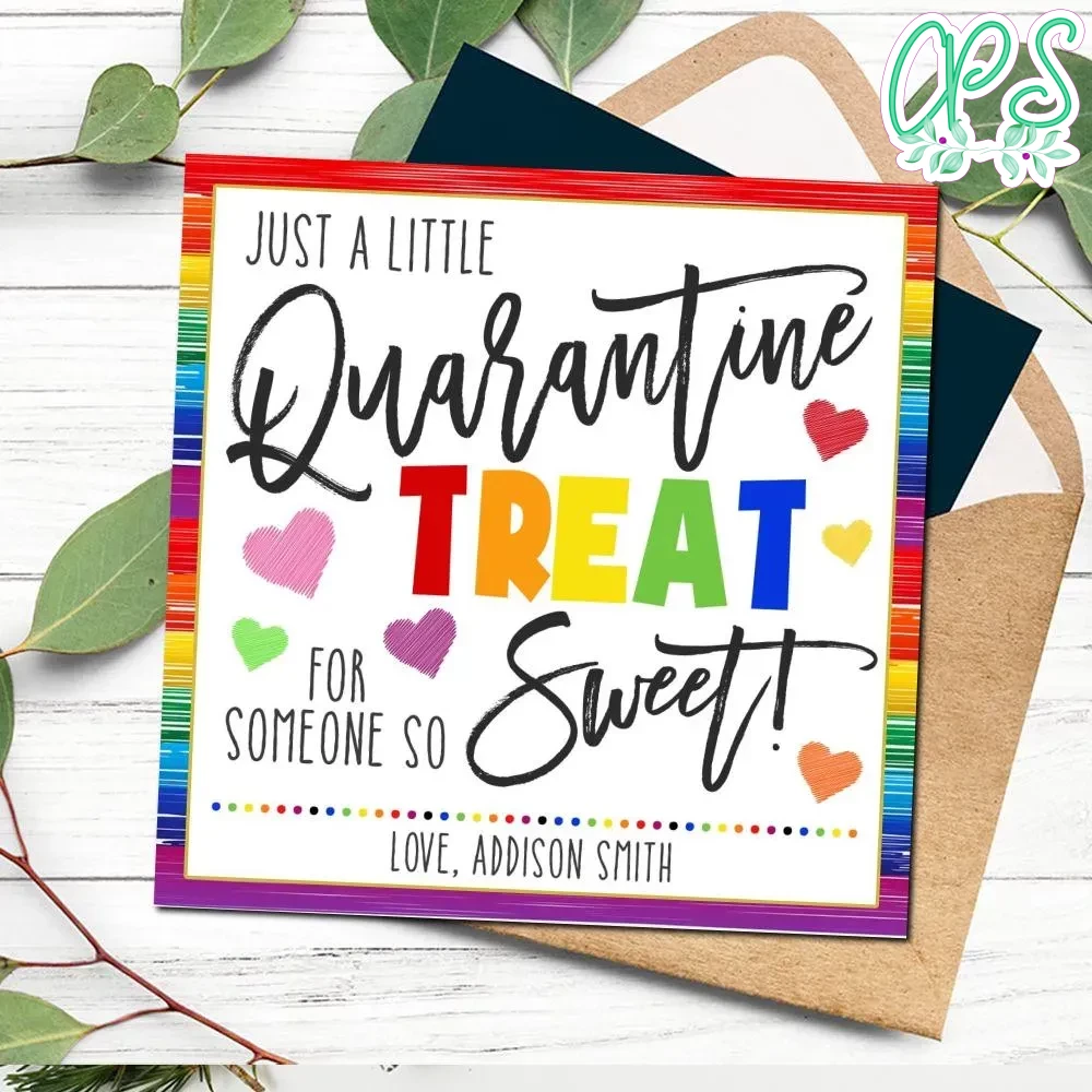 Quarantine Treat Gift Tag Printable Instant Download | CustomPartyShirts