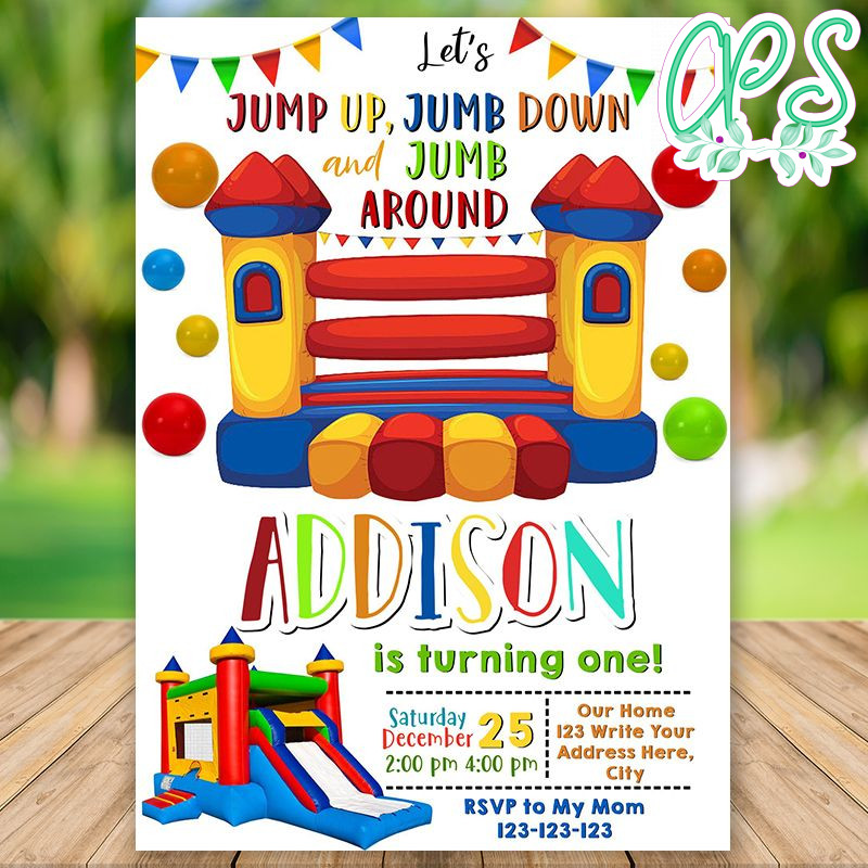 Editable Bounce House Birthday Invitation Instant Download ...