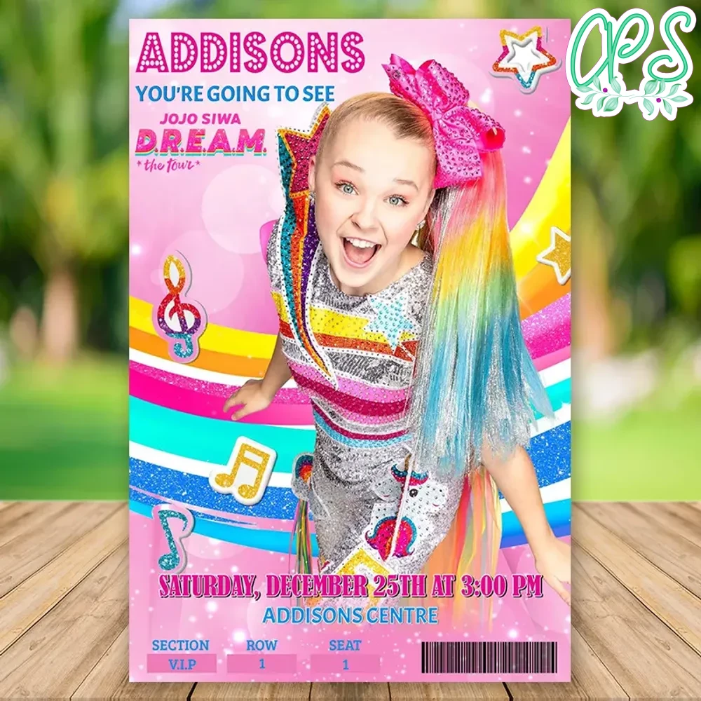 Editable JoJo FAKE Ticket Invitation To Concert Instant Download editable-jojo-fake-ticket-invitation-to-concert-instant-download