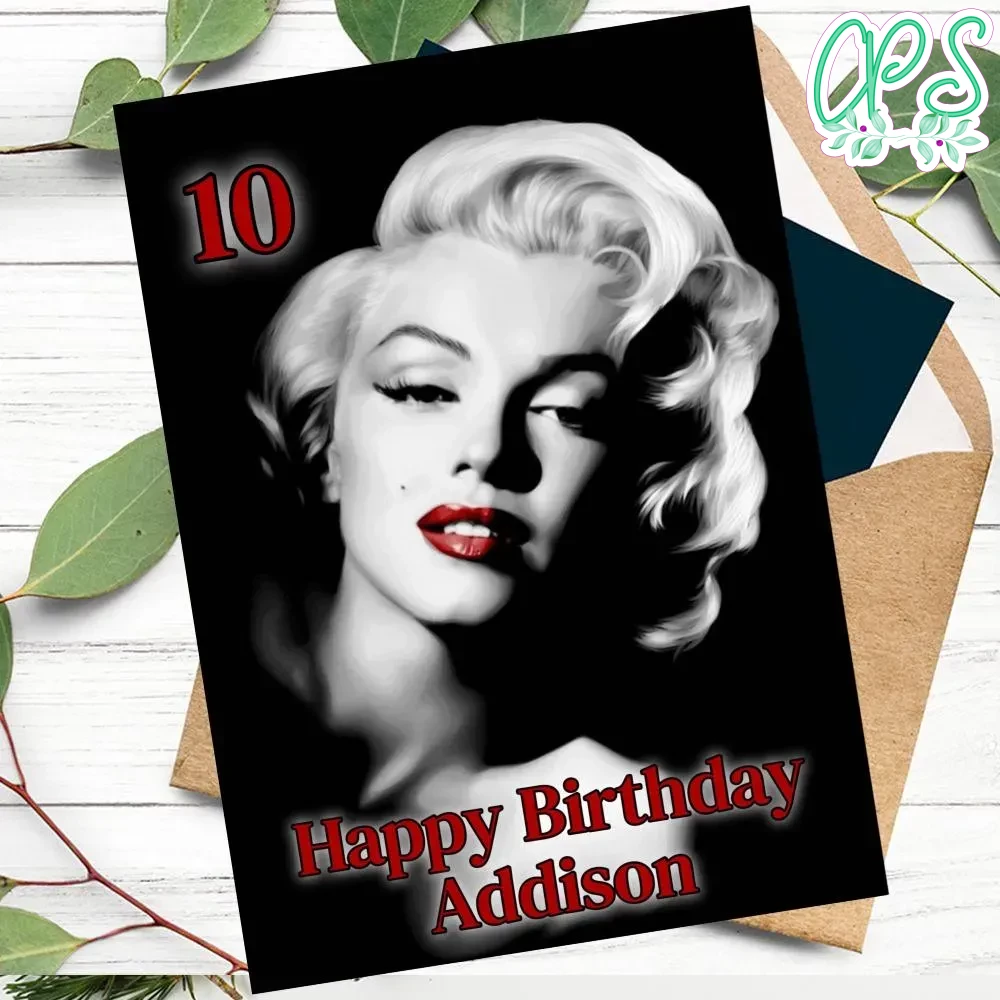 Marilyn Monroe Happy Birthday Card For Mom To Print At Home DIY 
