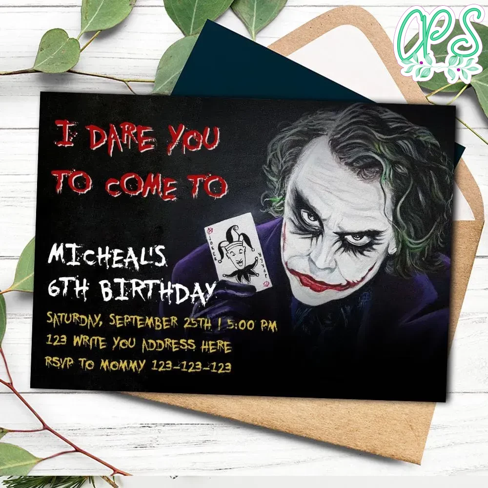 Joker Birthday Invitations