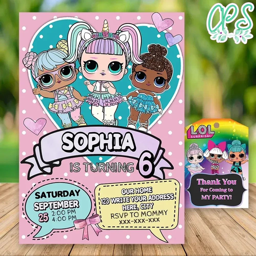 LOL Surprise Dolls Birthday Flyer Printable | CustomPartyShirts