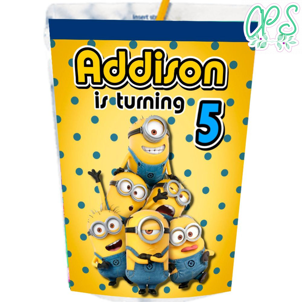 Minions Capri Sun Labels Digital File Printable | CustomPartyShirts