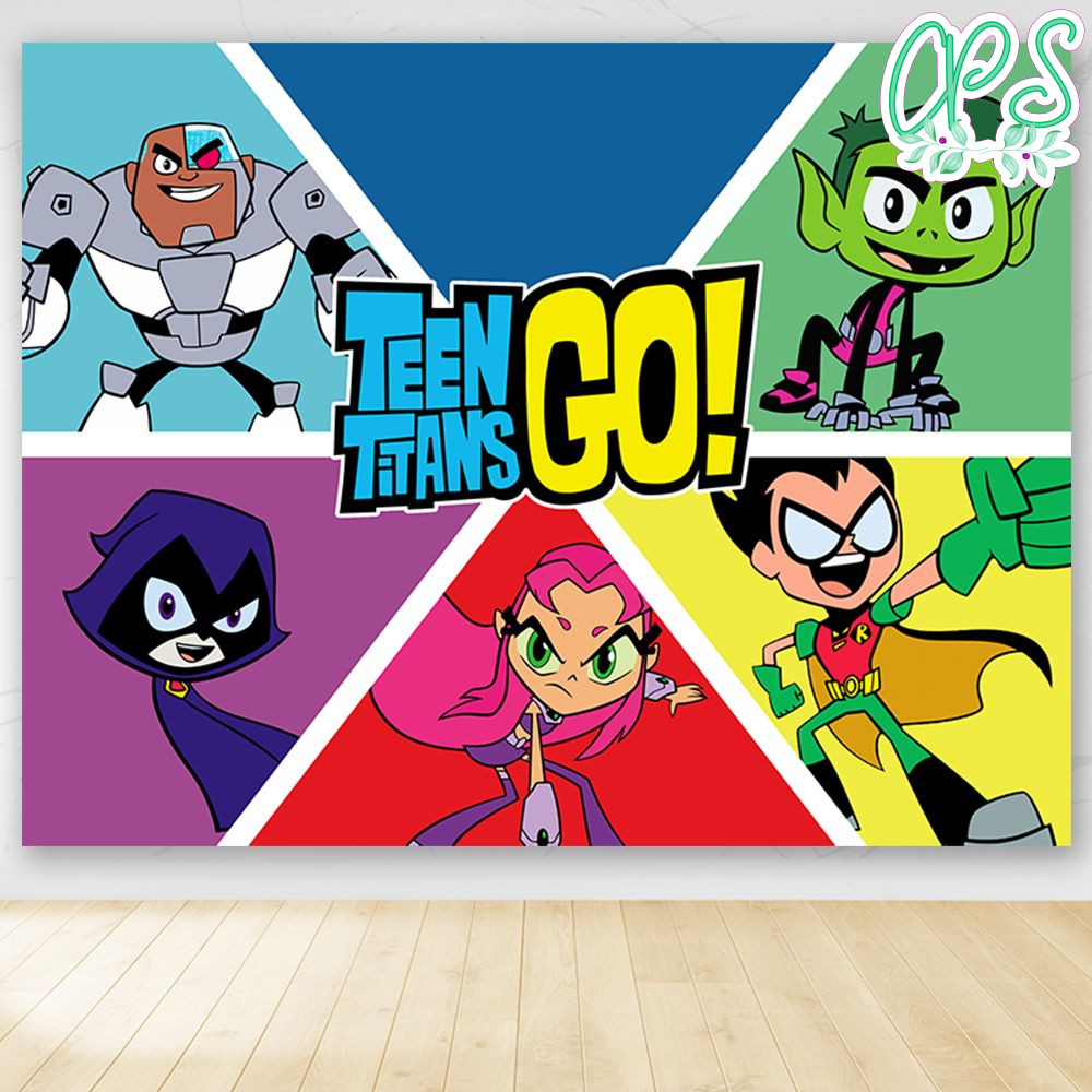 Teen Titans Go Birthday Party Banner Backdrop Printable DIY ...