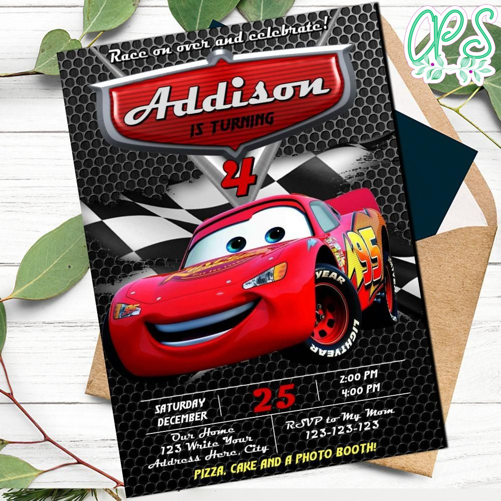 Disney Cars 3 Invitation Customizable Template Instant Download ...