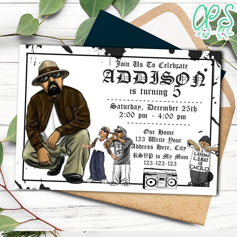 Cholo Invitation Customizable template DIY | CustomPartyShirts
