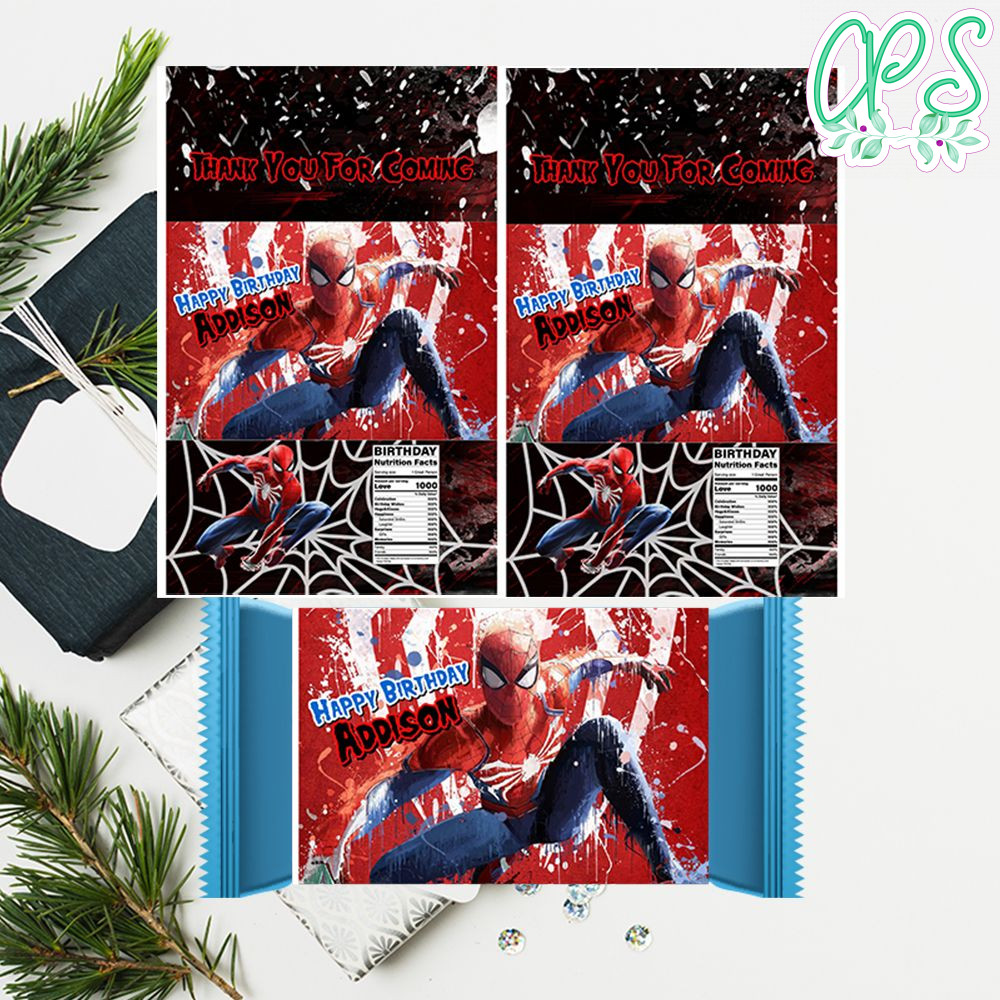Spiderman Candy Bar Digital File Printable Instant Download ...