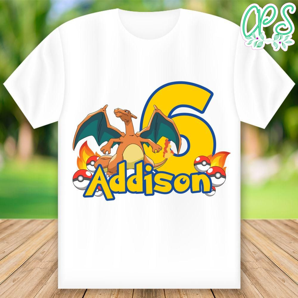 Pokemon Charizard Happy Birthday Shirt PNG File Instant Download ...