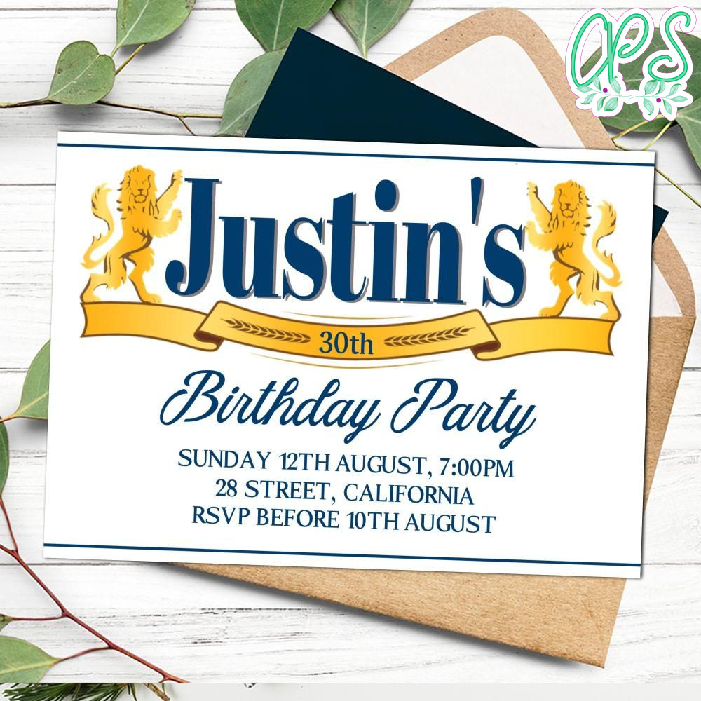 Modelo beer Invitation Printable Digital File DIY | CustomPartyShirts