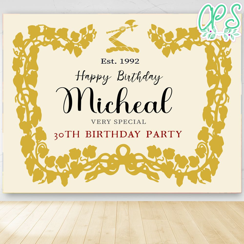 Hennessy Cognac Themed Birthday Backdrop Digital File Template ...