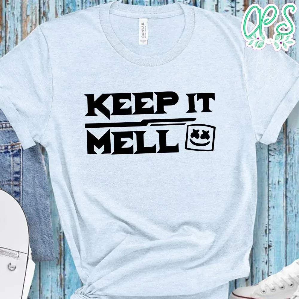 Marshmello Keep It Mello PNG file template | CustomPartyShirts