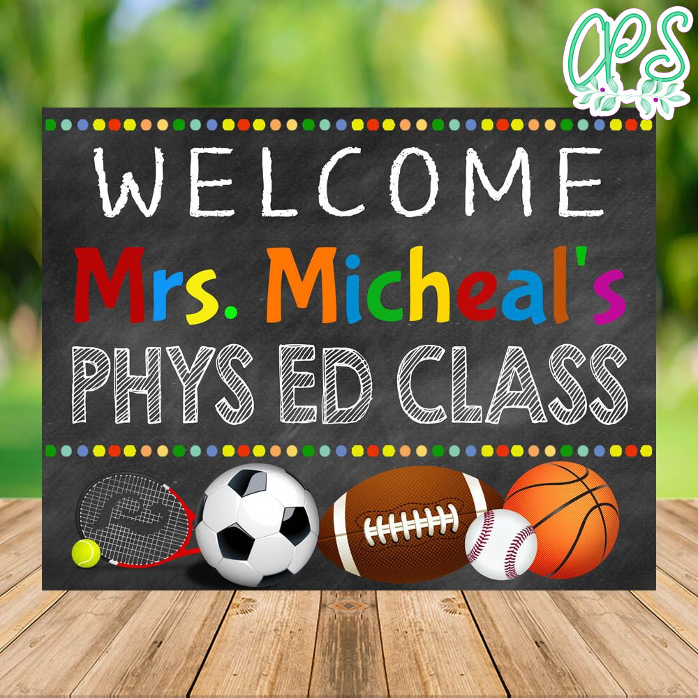 Editable Gym Teacher Classroom Door Sign Instant Download ...