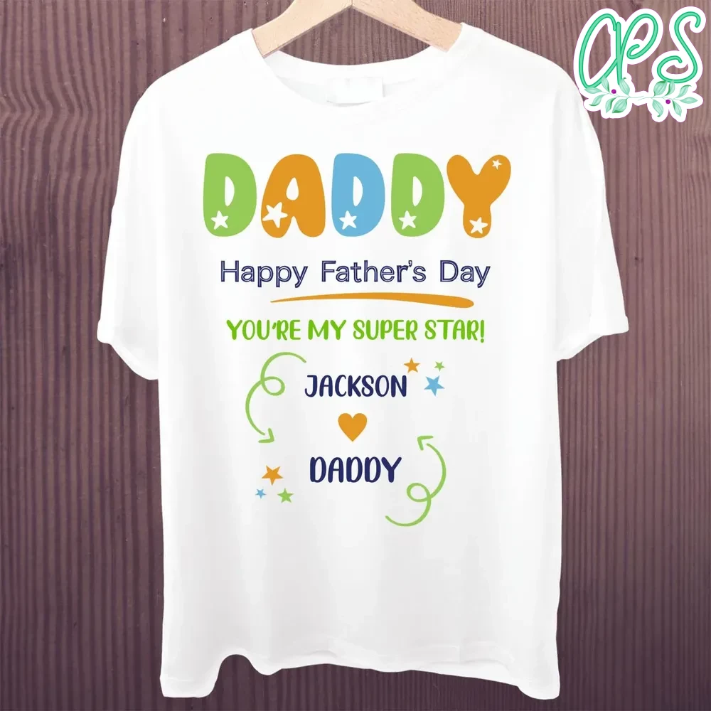 Printable Fathers Day You're my Super Star Shirt Template DIY ...
