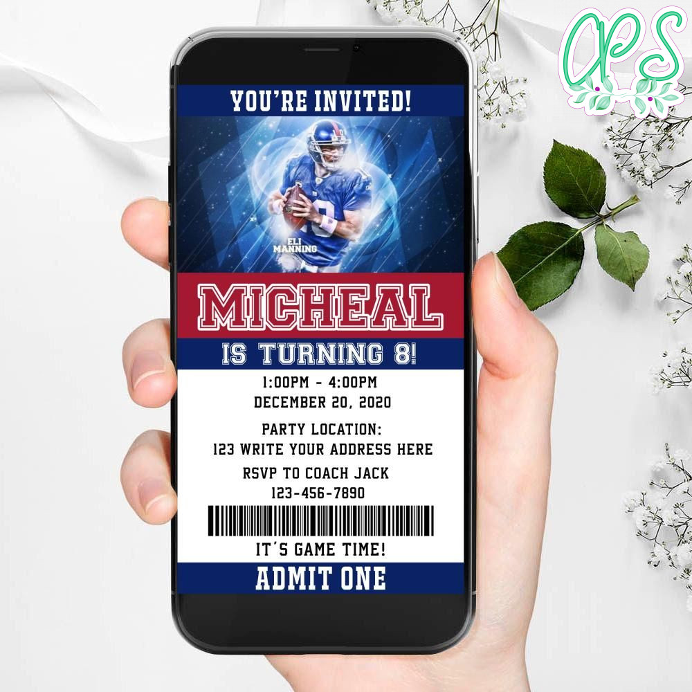New York Giants Ticket Invite Birthday Invitations DIY new-york-giants-ticket-invite-birthday-invitations-diy