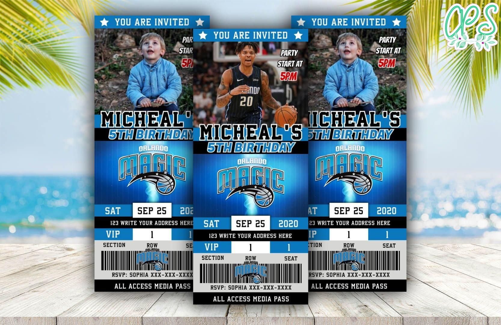 Orlando Magic Ticket Birthday Editable Templates Instant Download