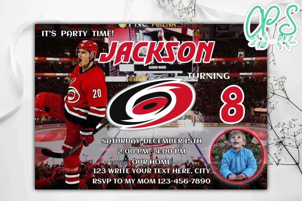 Carolina Hurricanes Birthday Invitation Instant Download ...