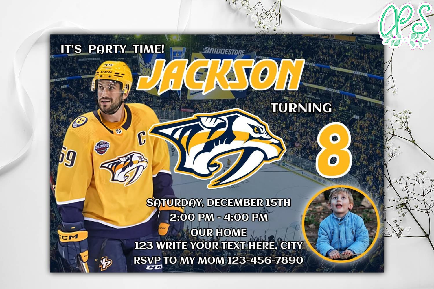 Nashville Predators Birthday Invitation Instant Download ...