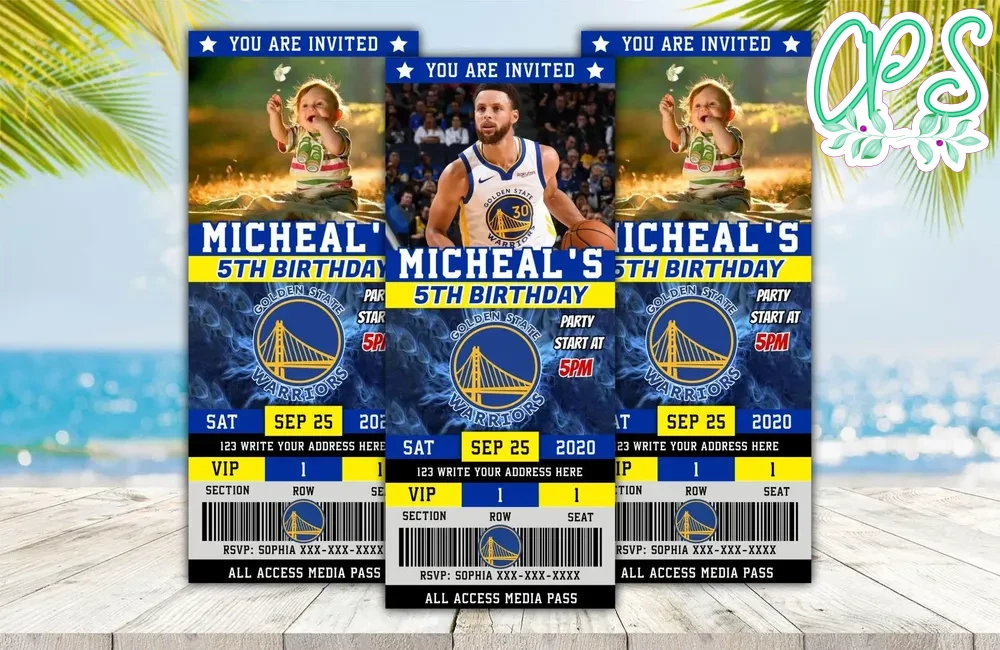 Editable Golden State Warriors Ticket Invitation Instant Download ...