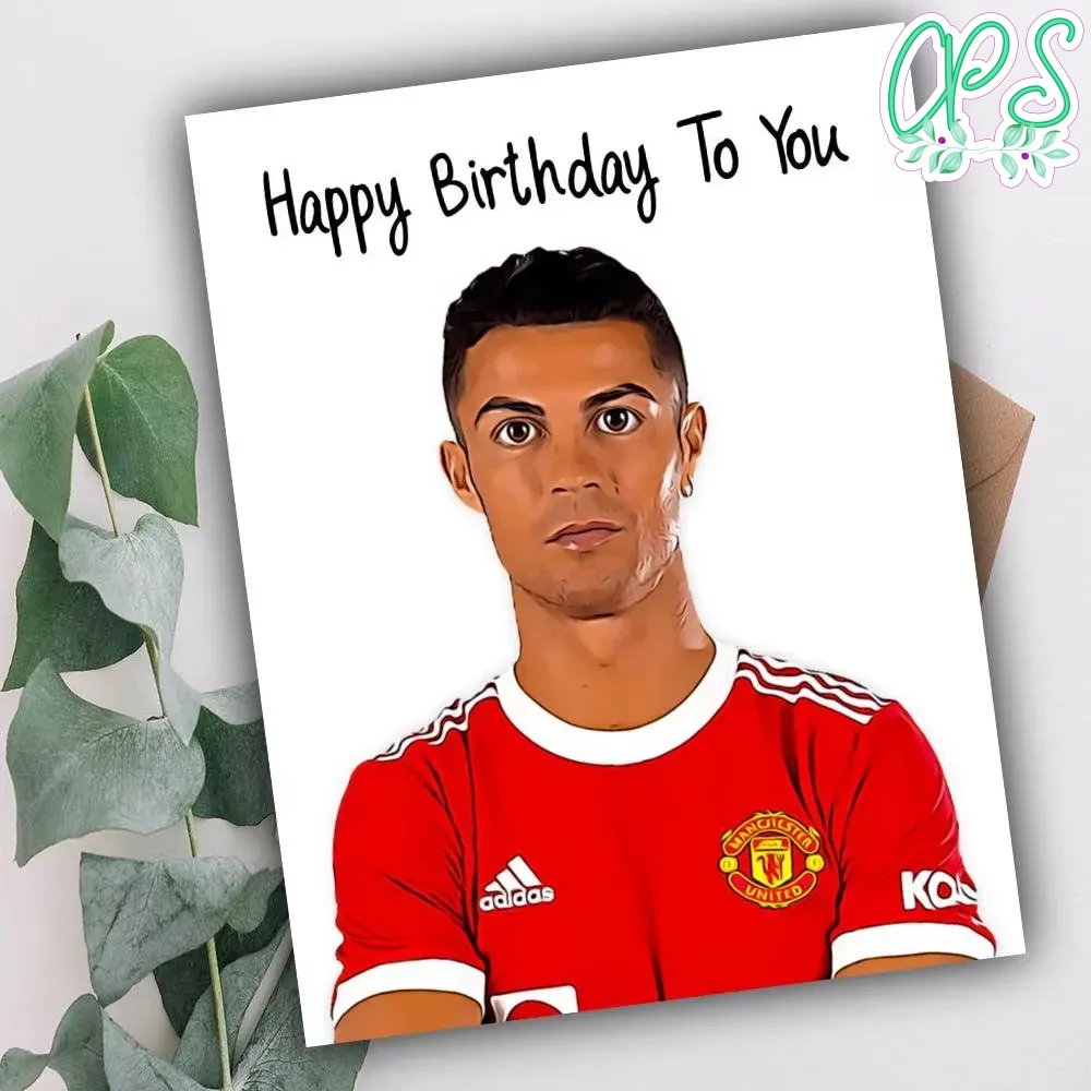 Manchester United Cristiano Ronaldo Birthday Card DIY | CustomPartyShirts
