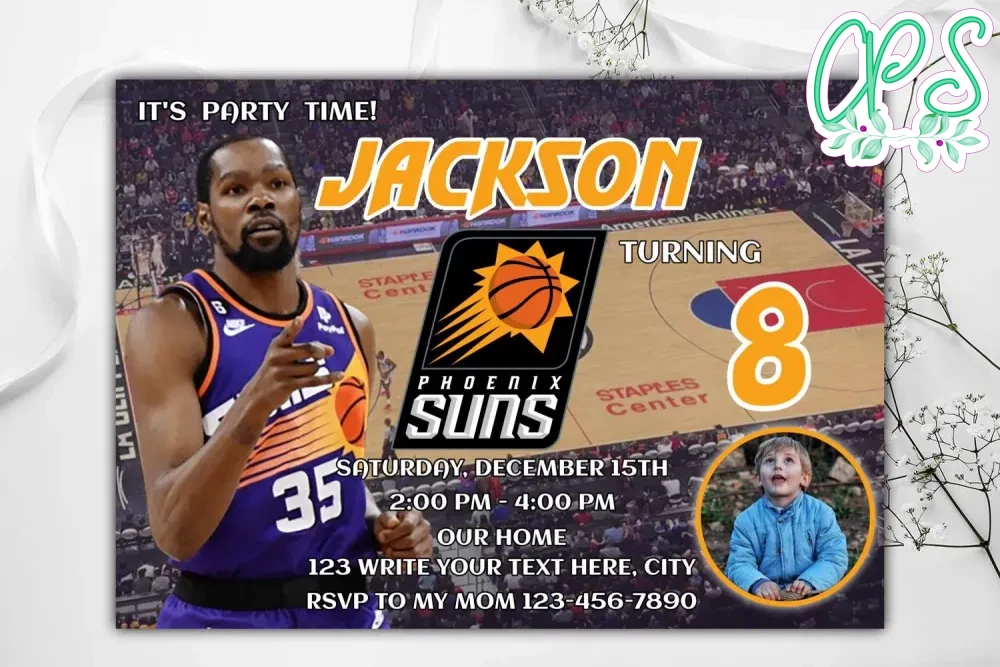 Phoenix Suns Birthday Invites Template to Print at Home DIY ...