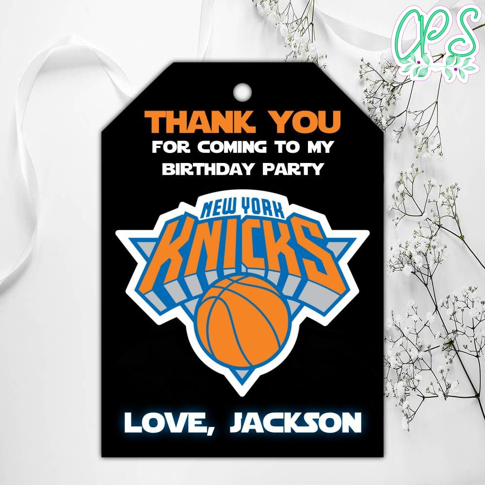 New York Knicks Birthday Thank You Tags Instant Download ...