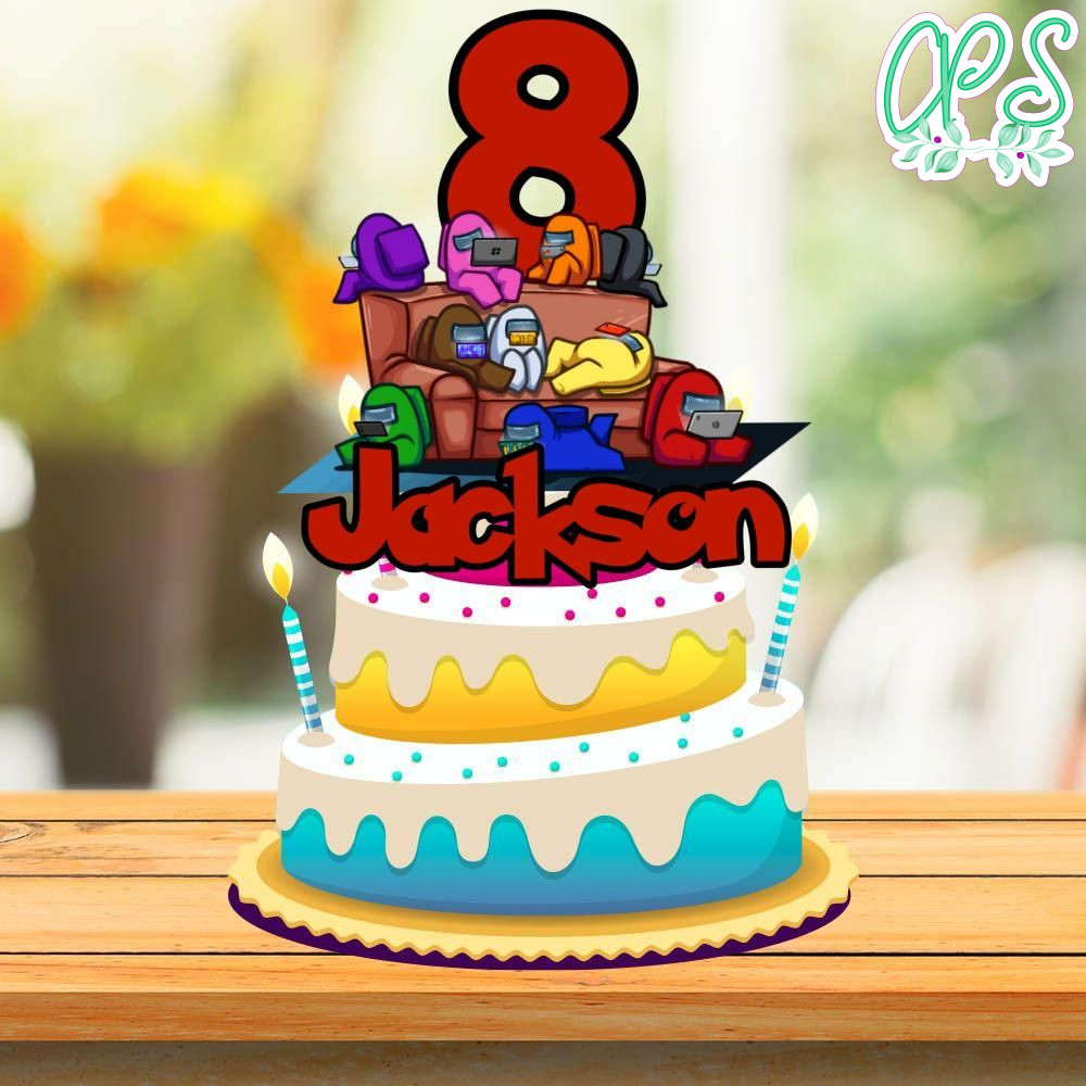 Printable Red Among US Birthday Cake Topper Template DIY ...