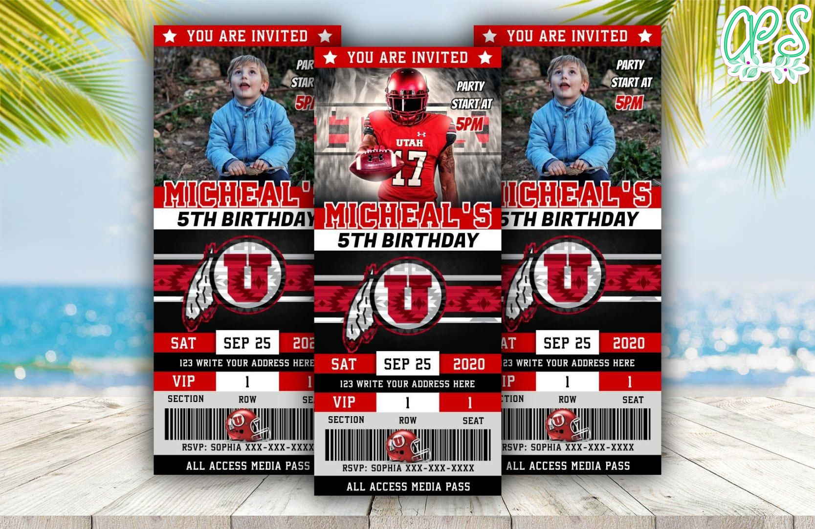 Utah Utes Ticket Birthday Editable Templates Instant Download ...