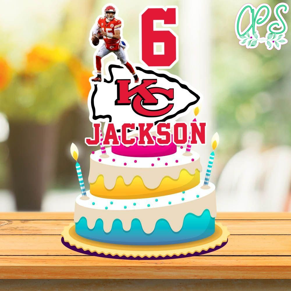 Printable Kansas City Chiefs Birthday Cake Topper Template DIY ...