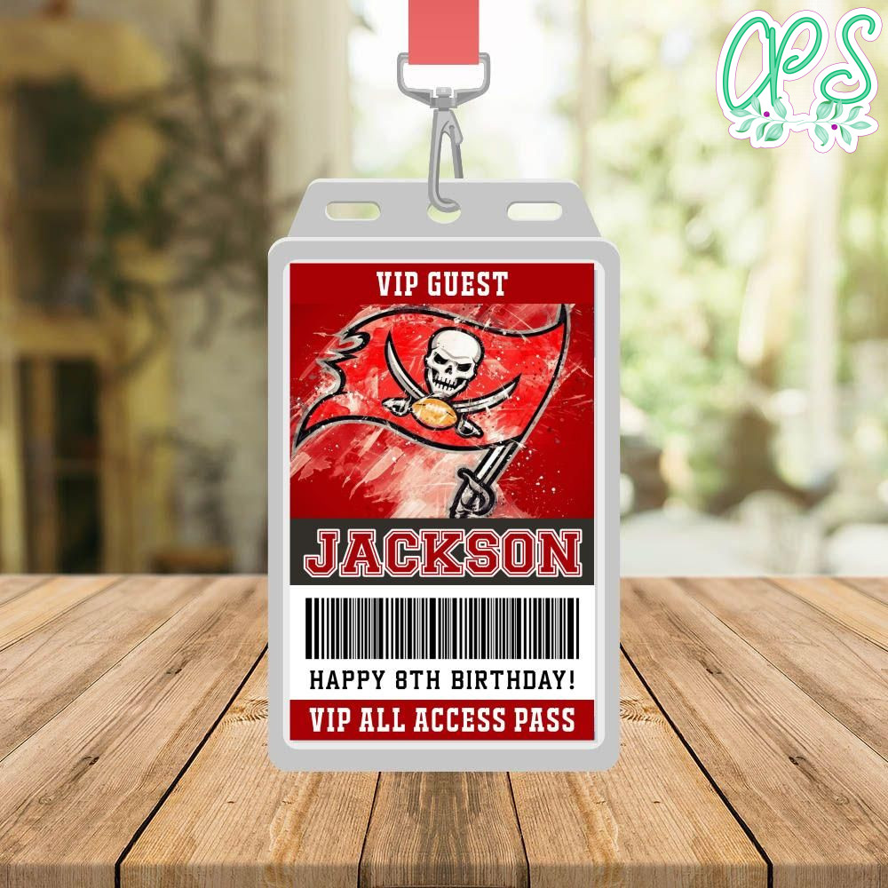Tampa Bay Buccaneers Vip Pass Birthday Instant Download | CustomPartyShirts
