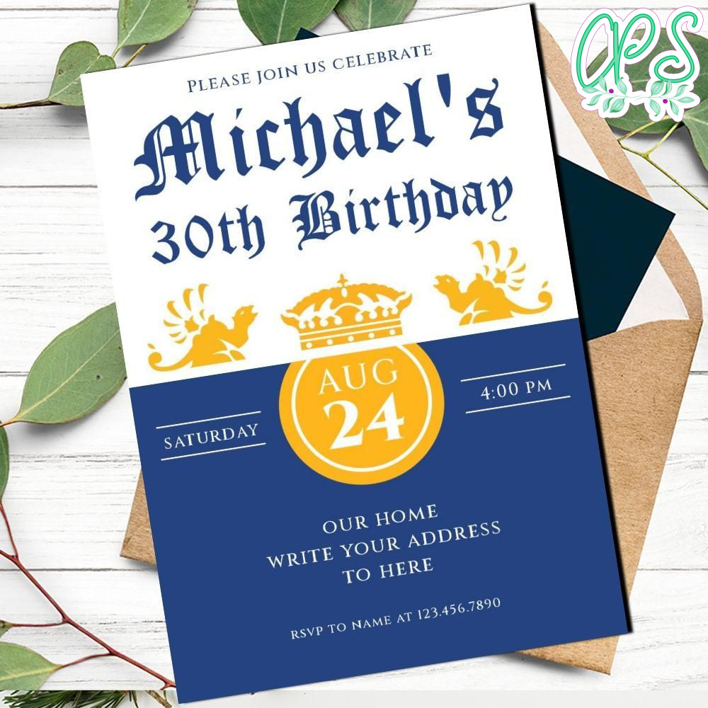 Corona Beer Invitation Customizable Template CustomPartyShirts Studio