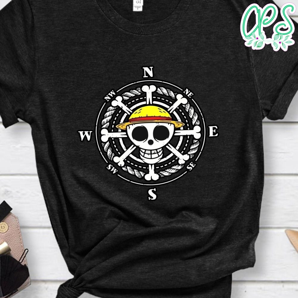 One Piece Pirates Compass Shirt | CustomPartyShirts