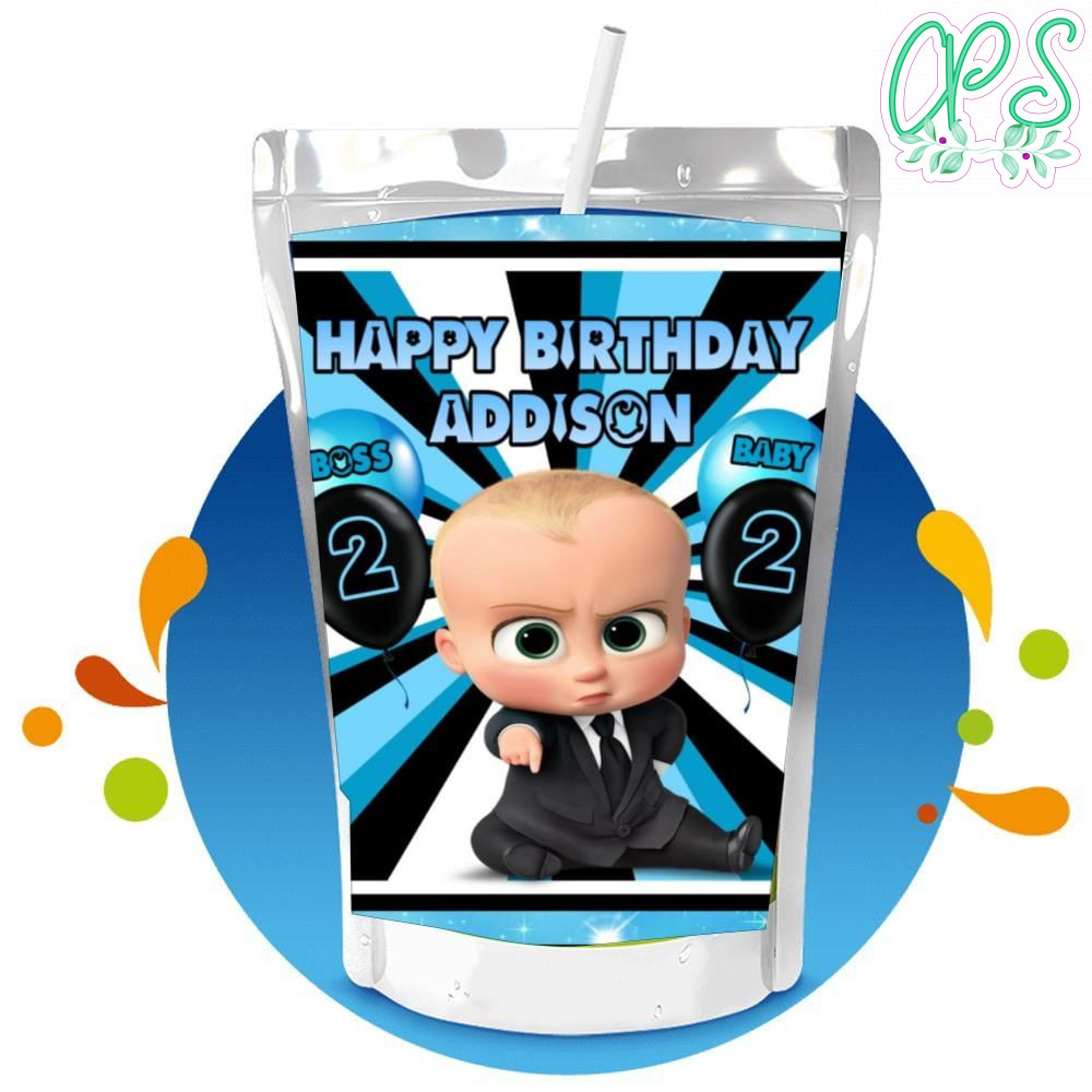 Boss Baby Capri Sun Birthday Digital File Printable | CustomPartyShirts