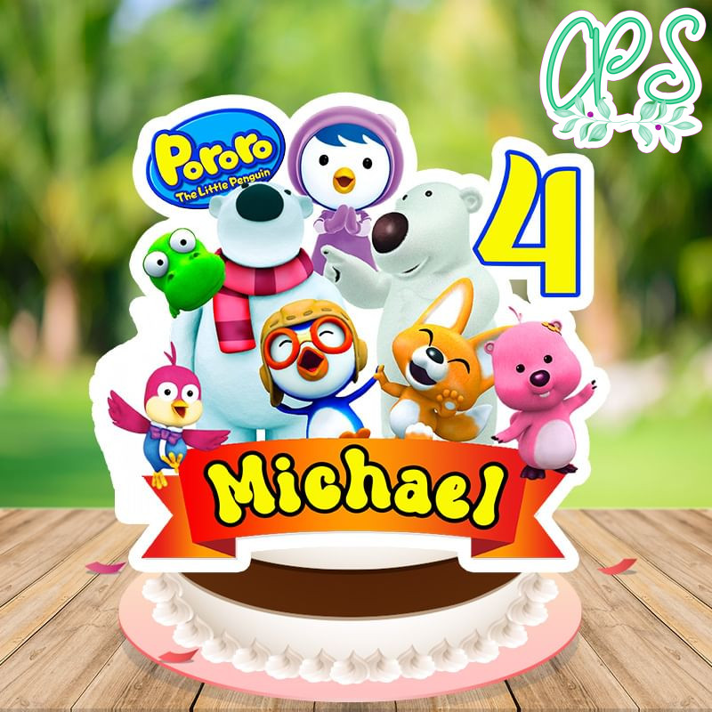 Pororo Cake Topper Template Printable DIY | CustomPartyShirts